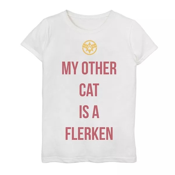 Marvel | Shirts & Tops | Captain Marvel Flerken Cat Shirt Licensed New ...